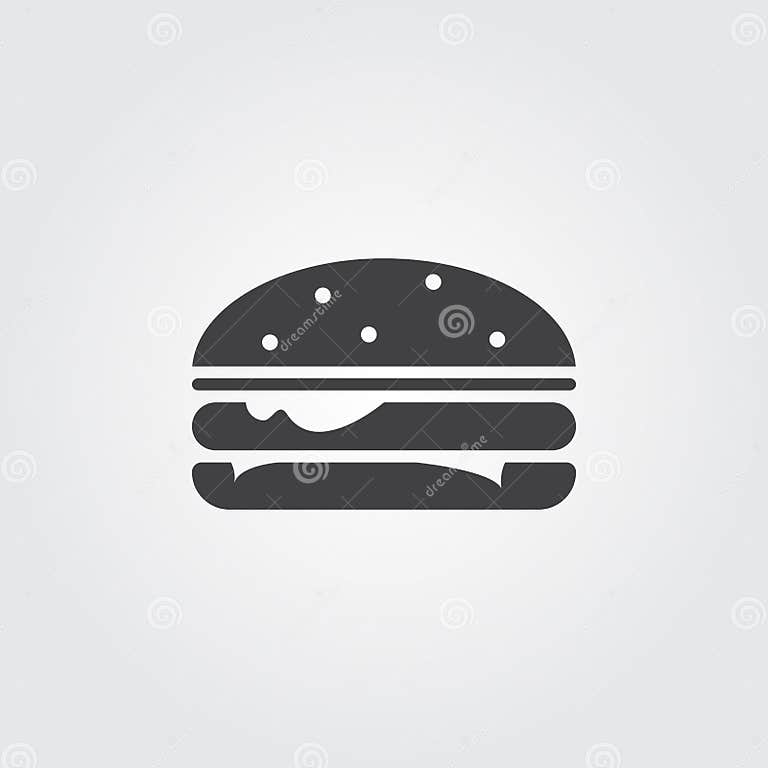 Hamburger Icon Vector Isolated on Gray Background Stock Vector ...
