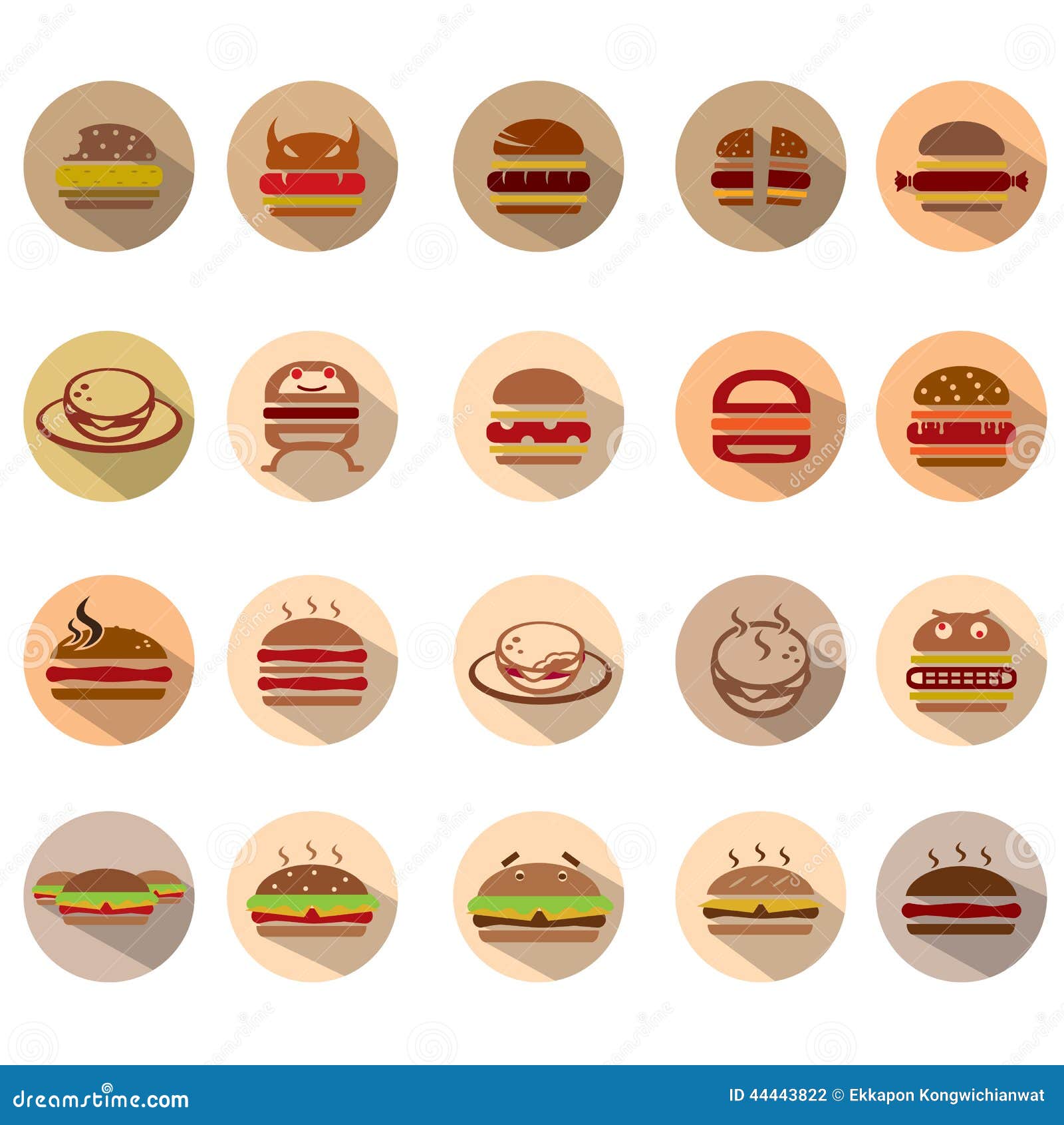 Hamburger icons set. stock illustration. Illustration of junk - 44443822