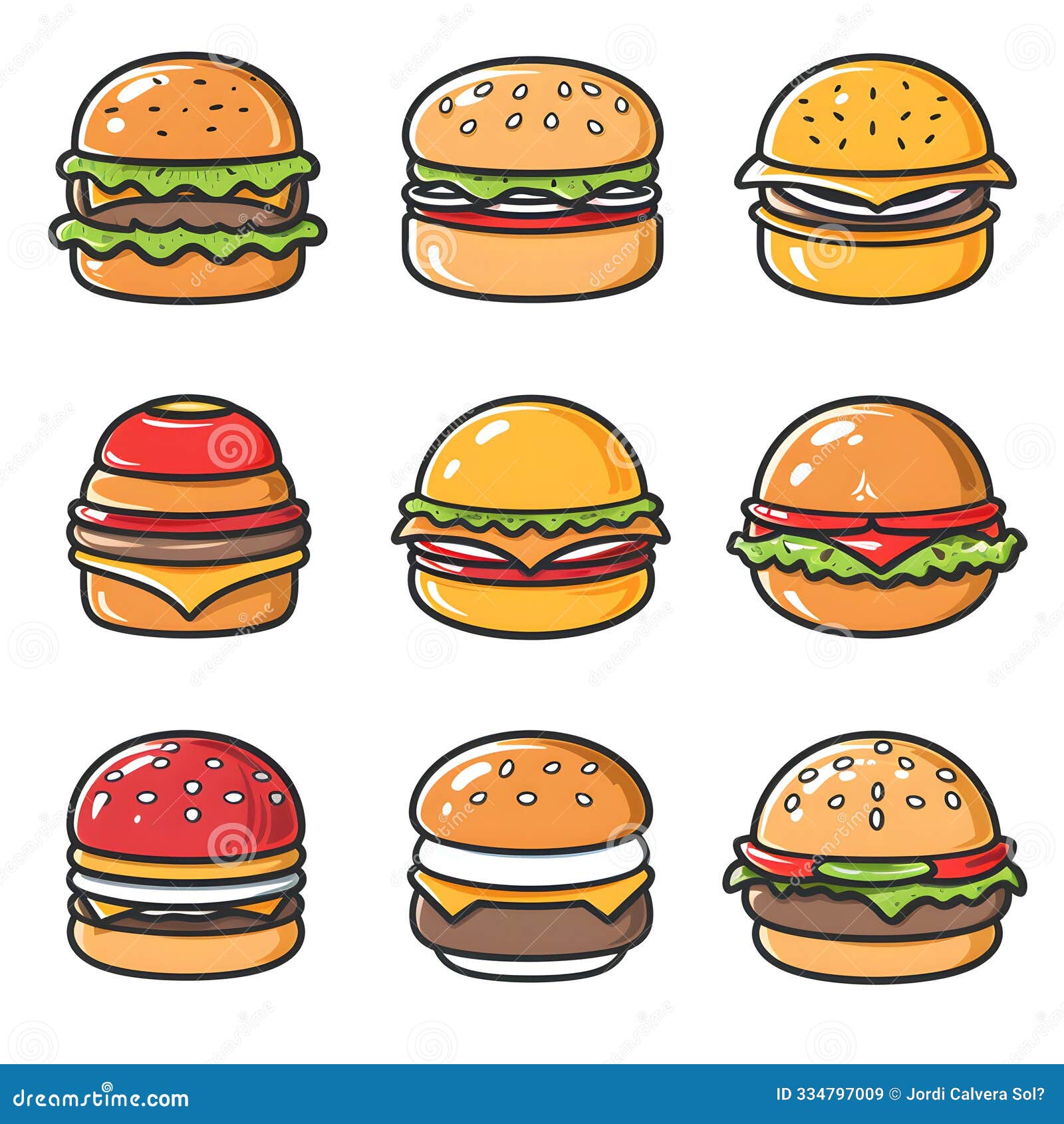 Hamburger Icons Set. Vector Illustration of Hamburger Icons Stock ...