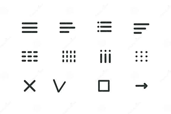 Hamburger Interface Menu Simple Line, Minimal Ui Popup Burger. Template ...