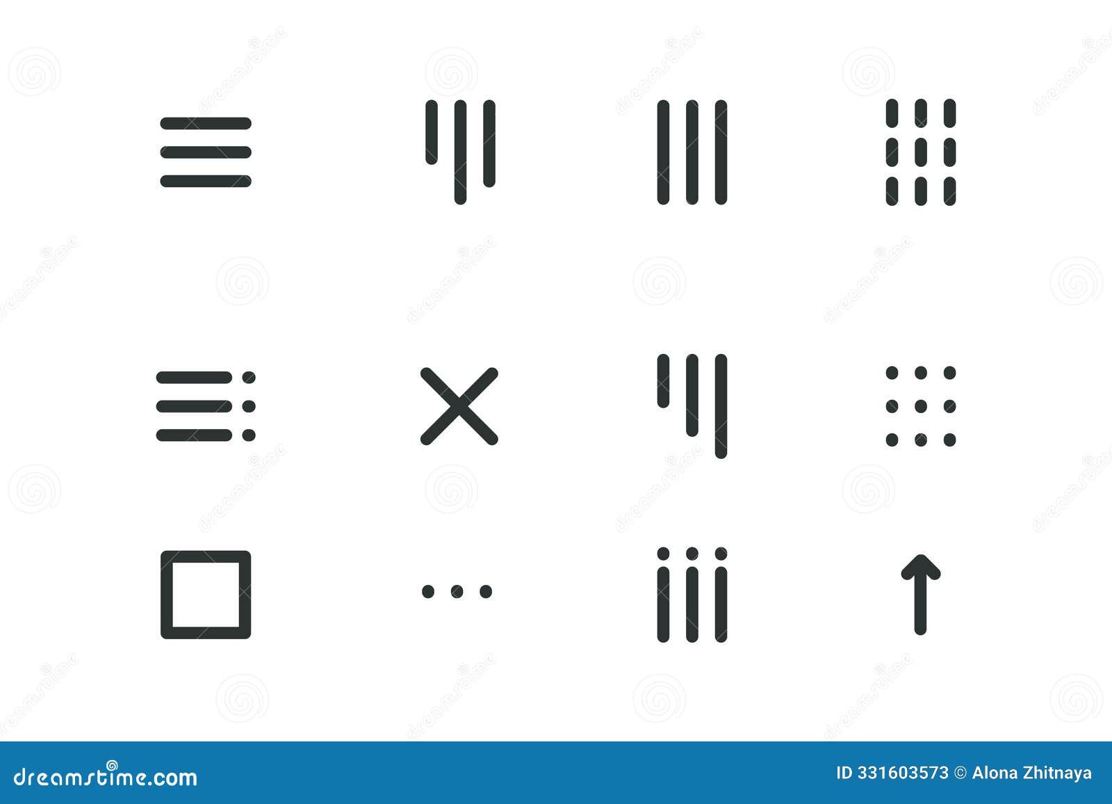 Hamburger Interface Menu Simple Line, Minimal Ui Popup Burger. Template ...