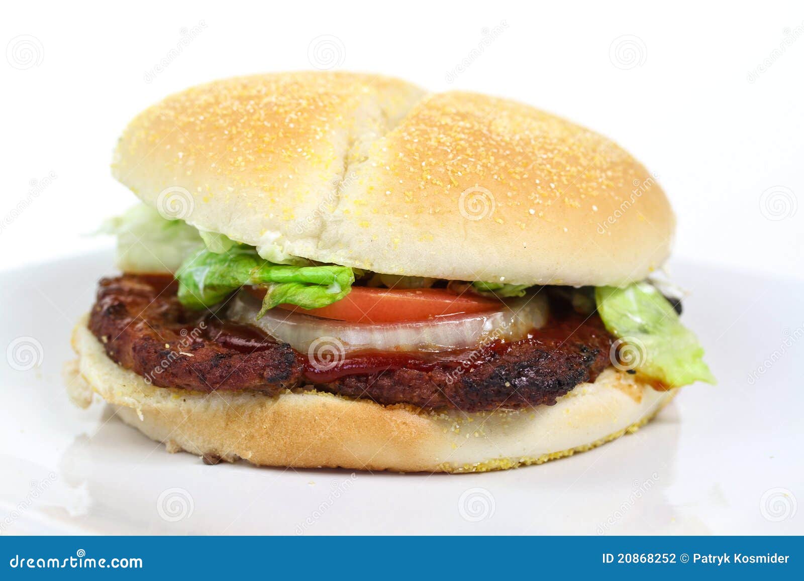 Hamburger isolated stock photo. Image of beef, classic - 20868252