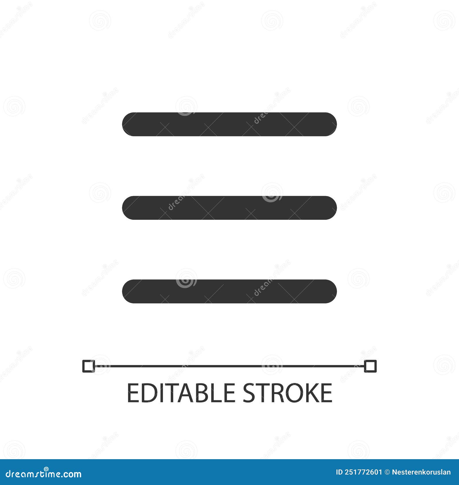 Hamburger Like Menu Pixel Perfect Linear Ui Icon Stock Vector - Illustration of option, action ...