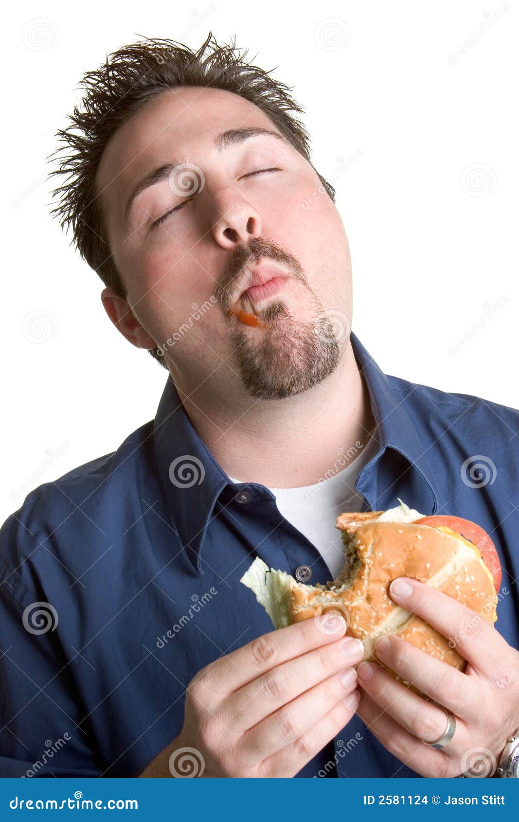 Hamburger Man stock photo. Image of hamburger, teenager - 2581124