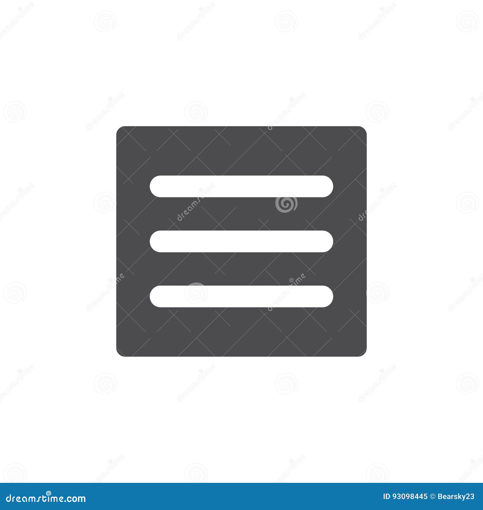 Hamburger Manu - UI and UX Icons for Mobile or Web Applications Stock ...