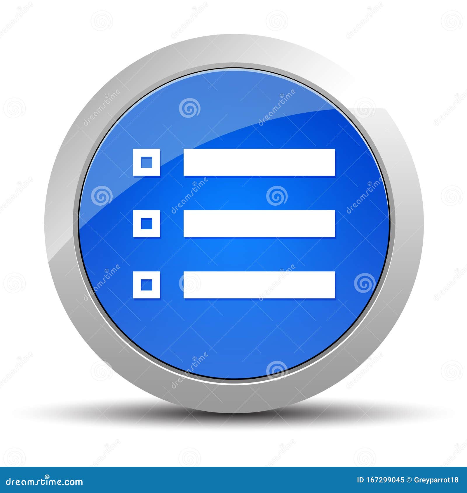 Hamburger Menu Bar Icon Blue Round Button Illustration Stock ...