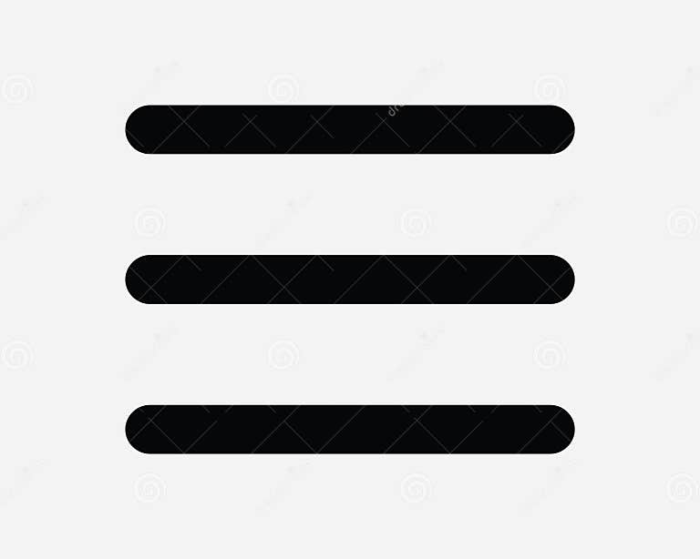 Hamburger Menu Line Three Lines 3 Web Navigation App UX UI UXUI More List Application User Site ...