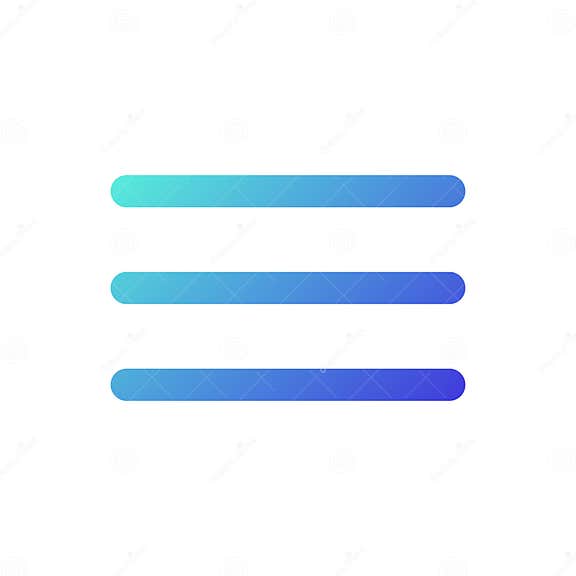 Hamburger Menu Pixel Perfect Gradient Linear Ui Icon Stock Vector - Illustration of site ...