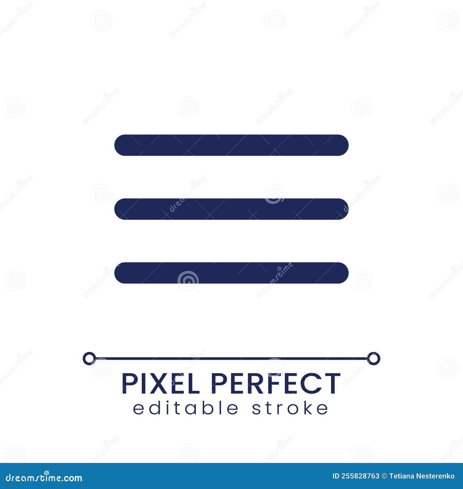Hamburger Menu Pixel Perfect Linear Ui Icon Stock Vector - Illustration of linear, internet ...