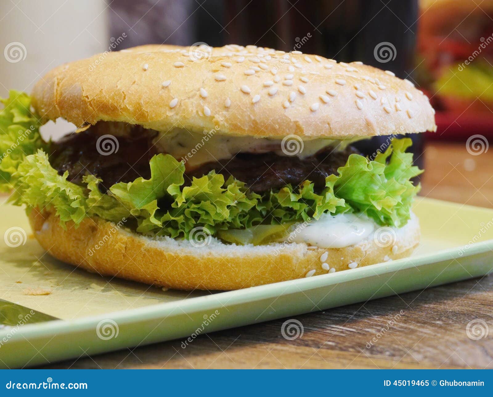 Hamburger outdoor stock image. Image of hamburger, cheeseburger - 45019465