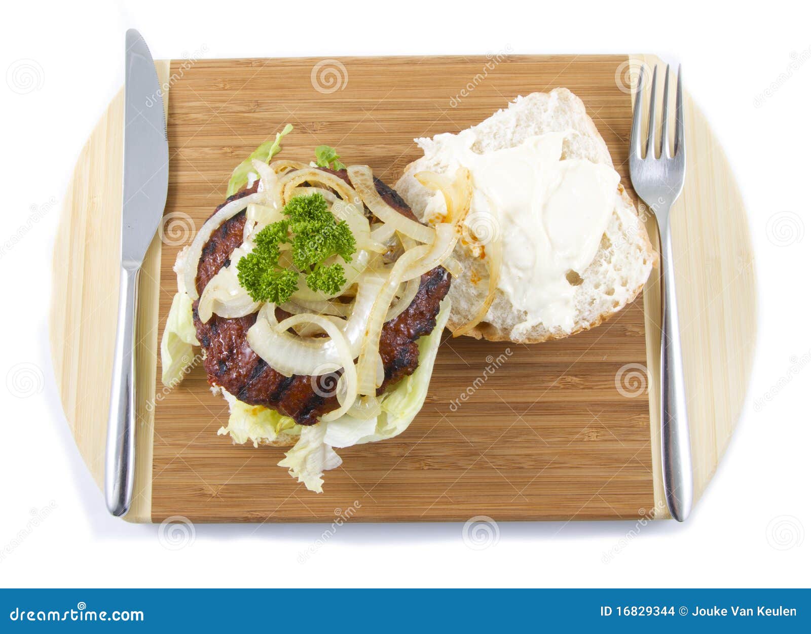 Hamburger sandwich stock photo. Image of eating, american - 16829344
