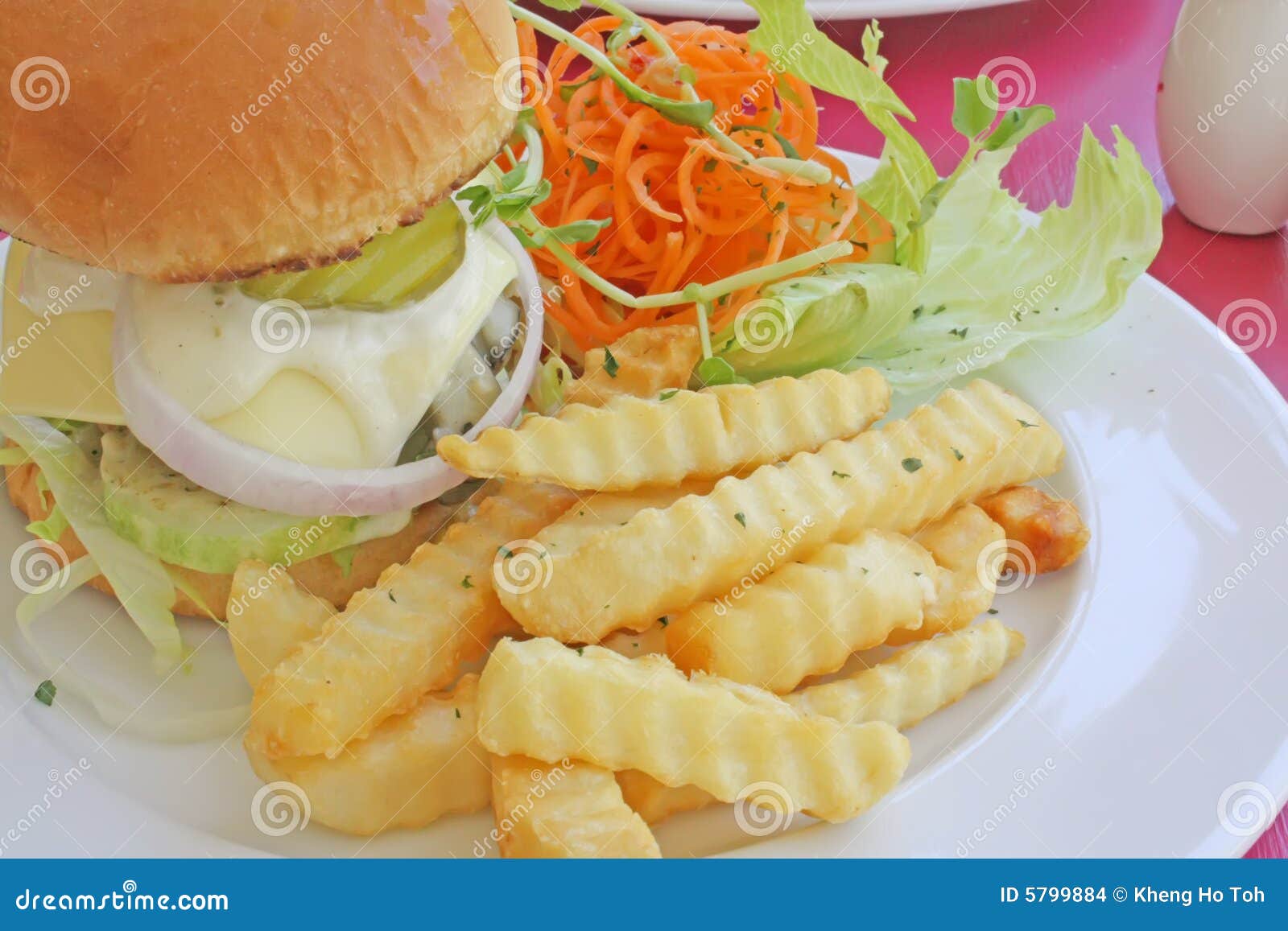 Hamburger Set Meal stock photo. Image of lunch, hamburger - 5799884