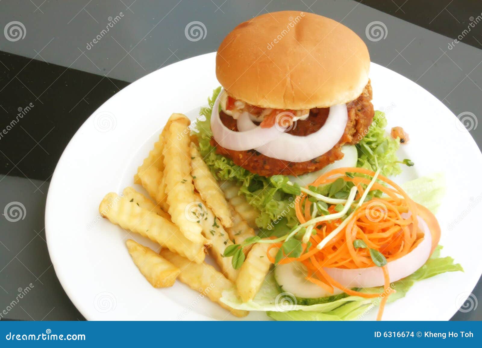 Hamburger Set Meal stock photo. Image of beef, crinkle - 6316674