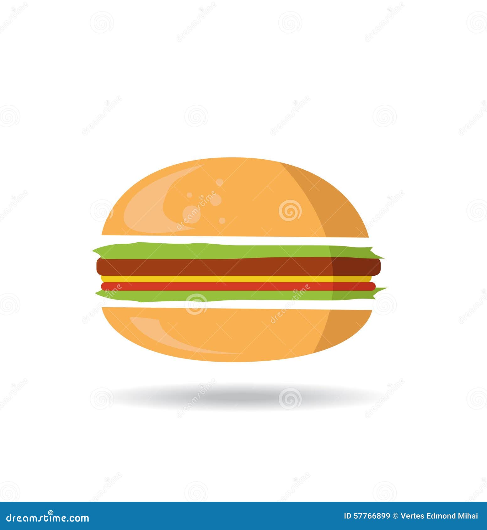 Hamburger symbol stock vector. Illustration of salad - 57766899
