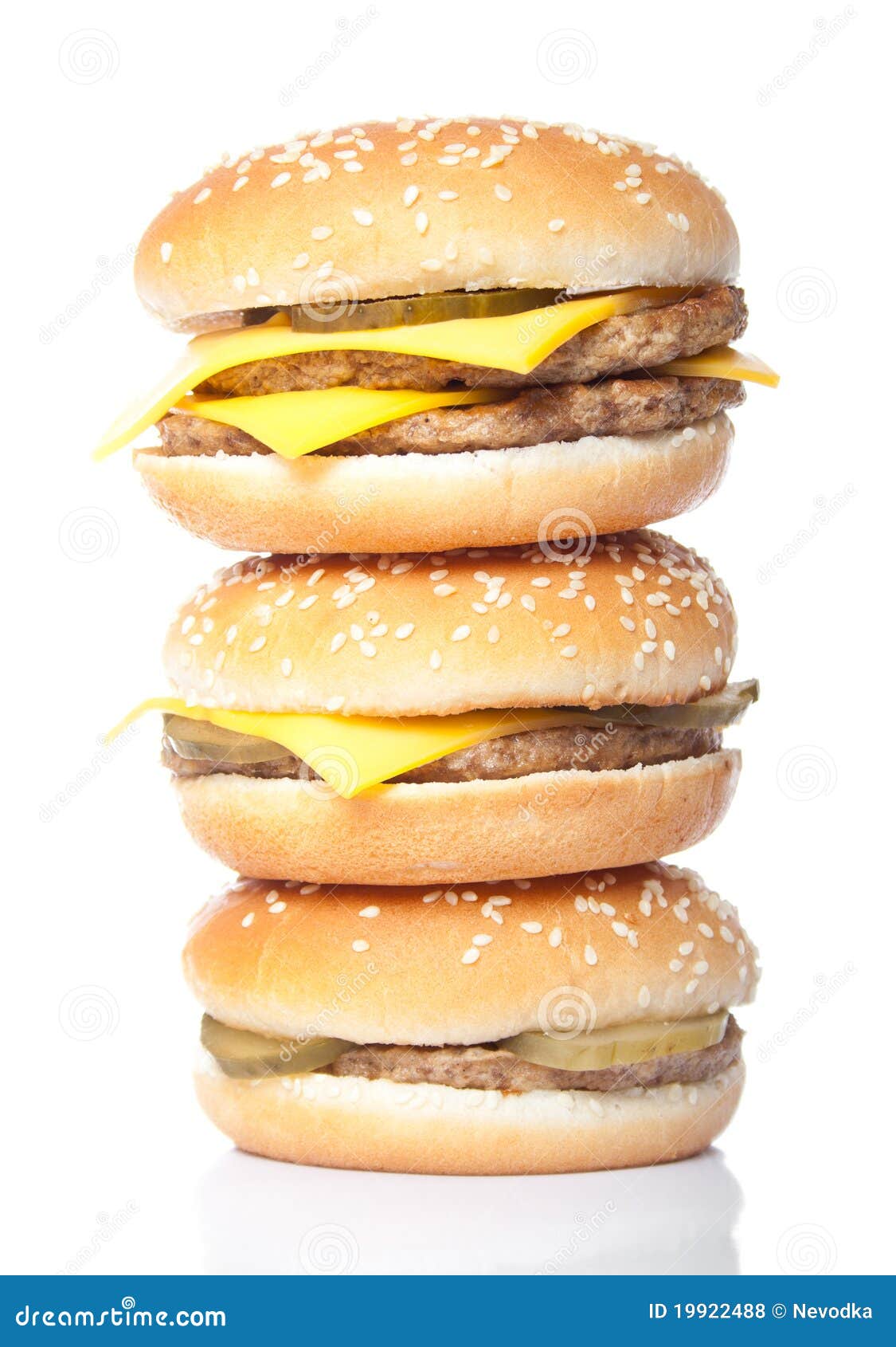 Hamburger tower stock photo. Image of snack, close, studio - 19922488