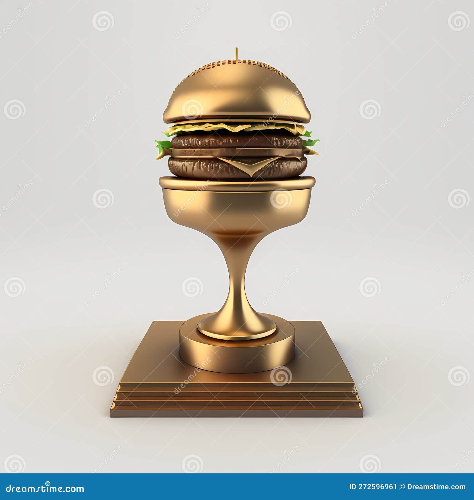 Hamburger Trophy. Generative AI Stock Illustration - Illustration of ...