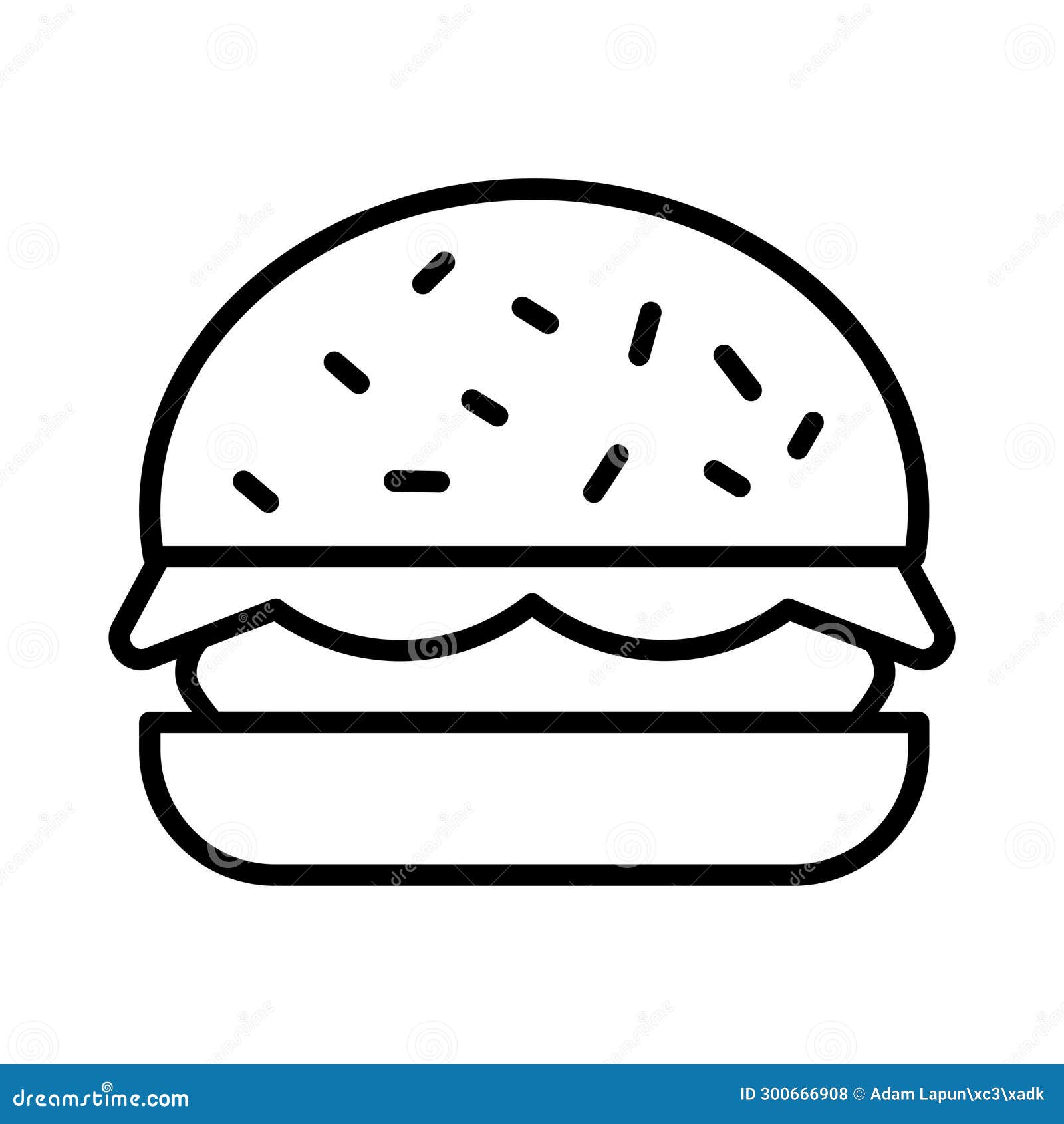 Hamburger Vector Black Icon on White Backround Stock Illustration ...