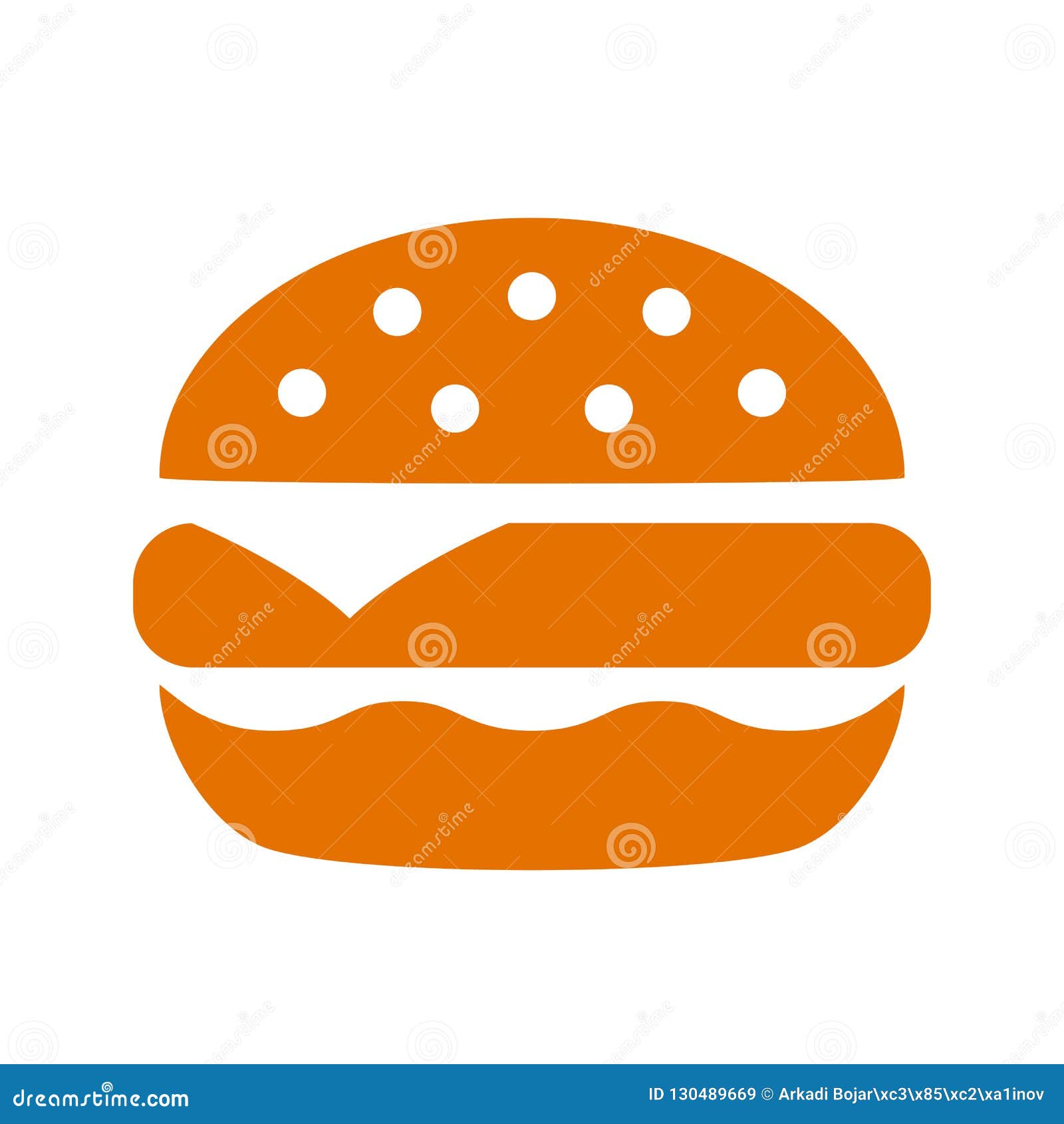 Hamburger Vector Illustration In Flat Cartoon Style. Fast Food ...
