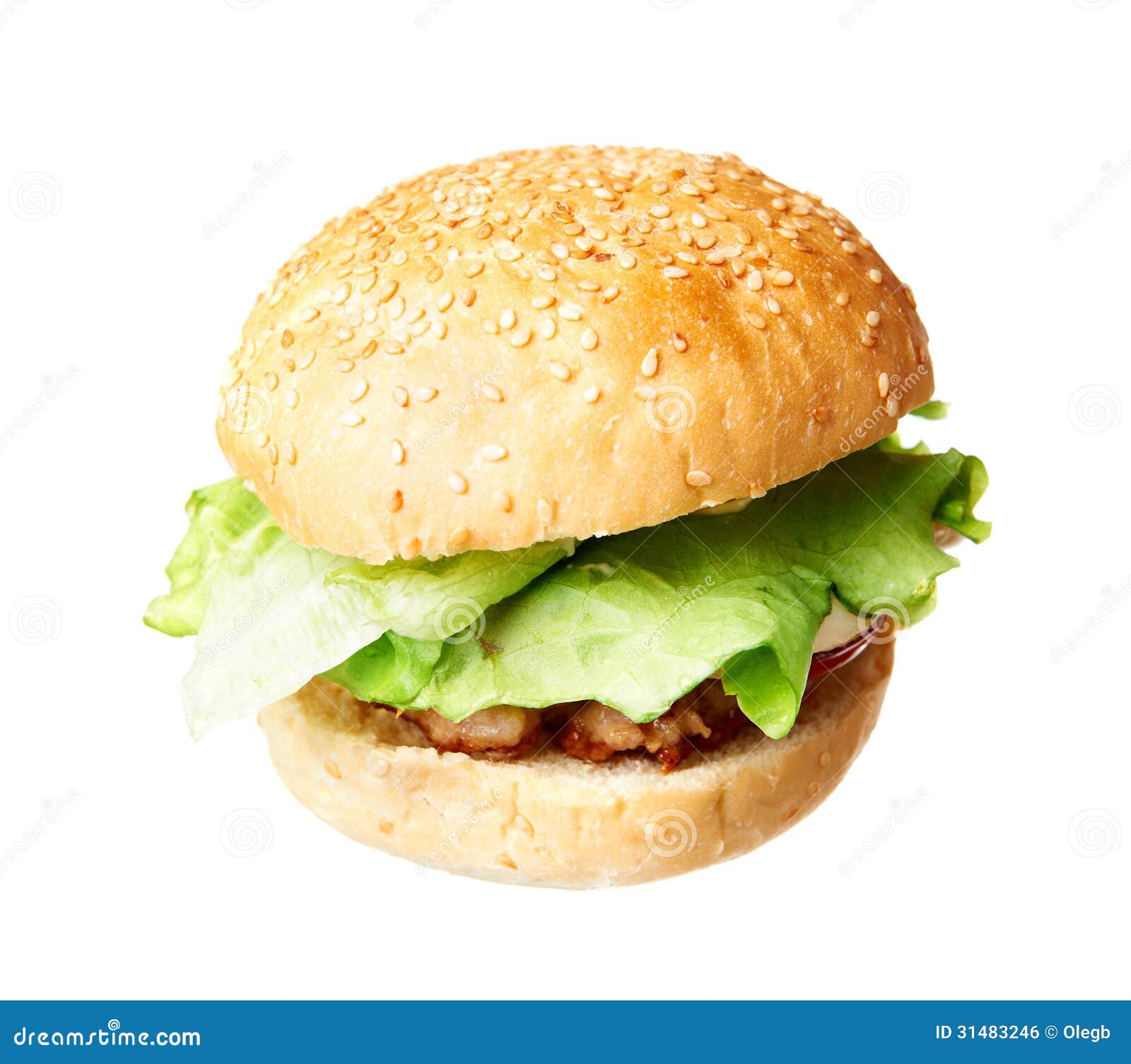 Hamburger on white stock photo. Image of burger, tasty - 31483246