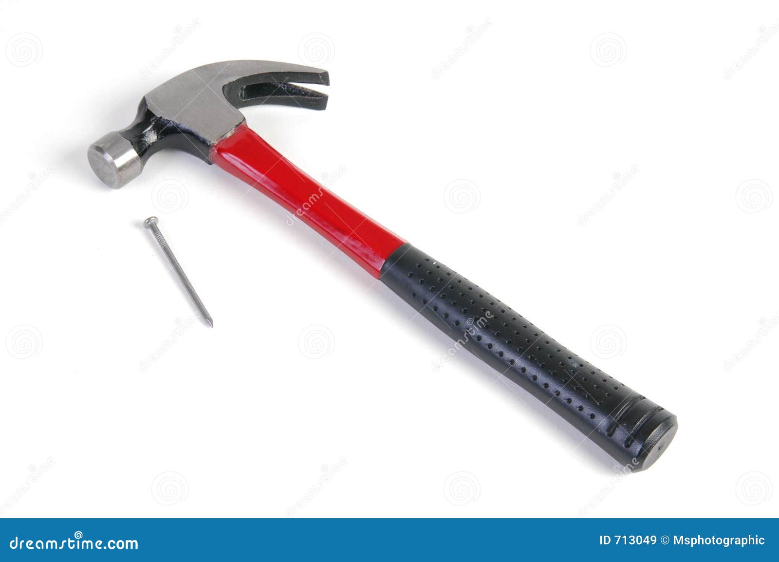 Hamer and Nail stock image. Image of tool, building, nail - 713049