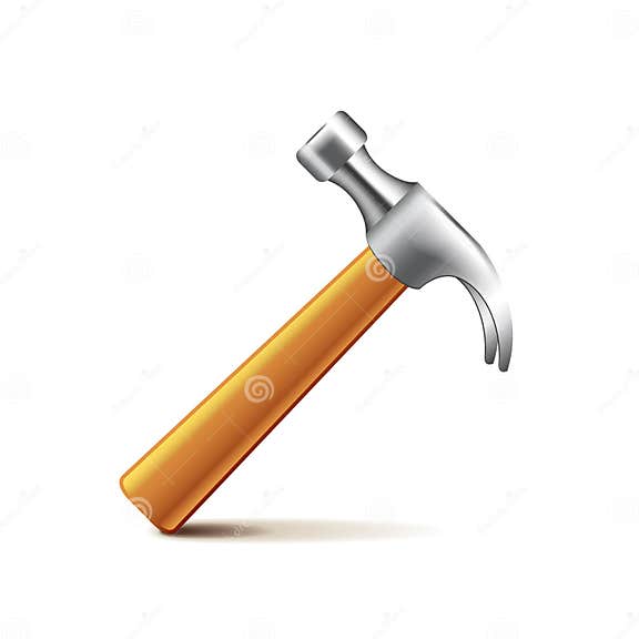 Hamer op witte vector vector illustratie. Illustration of hamer - 66142388