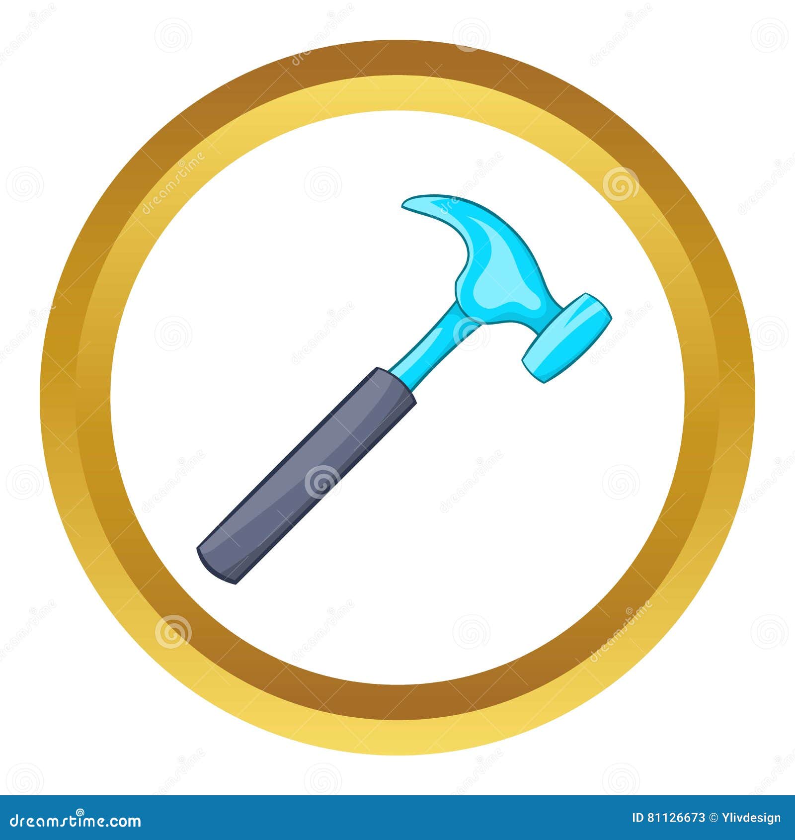 Hamer vectorpictogram vector illustratie. Illustration of zwaar - 81126673