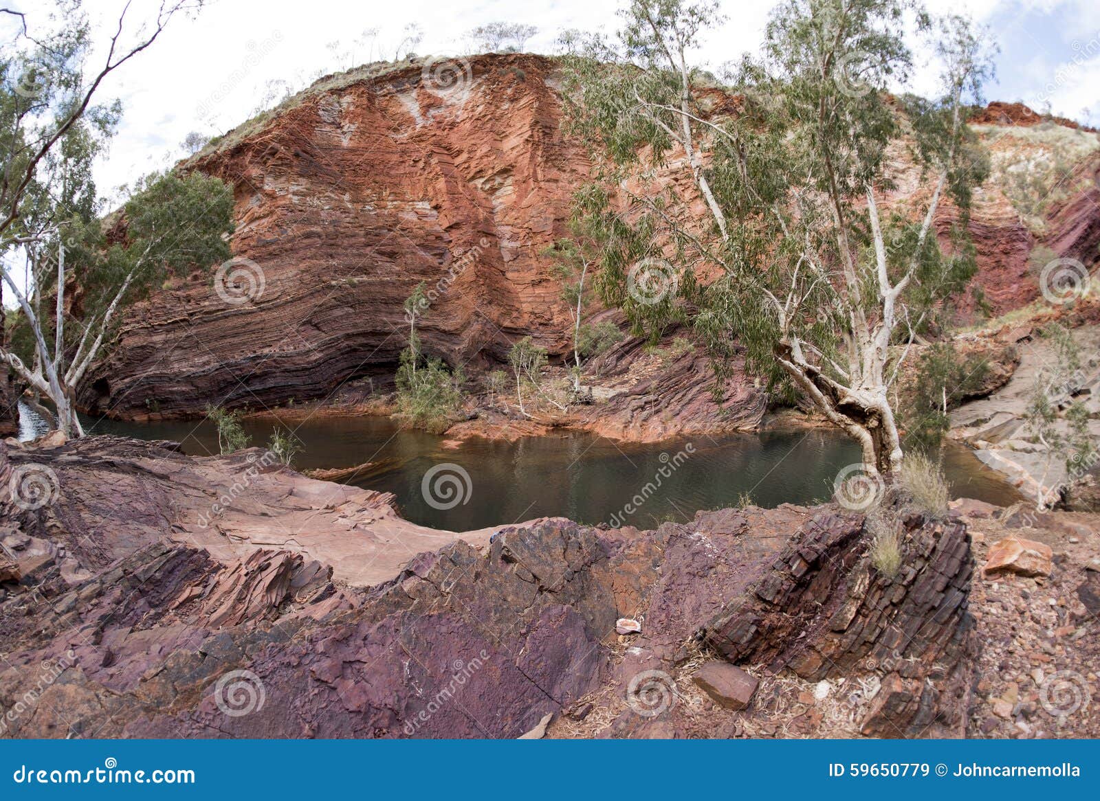 Hamersley gorge. stock image. Image of gorge, formation - 59650779