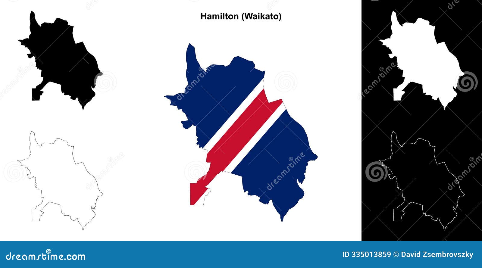 Hamilton Outline Map Vector Illustration | CartoonDealer.com #323904888