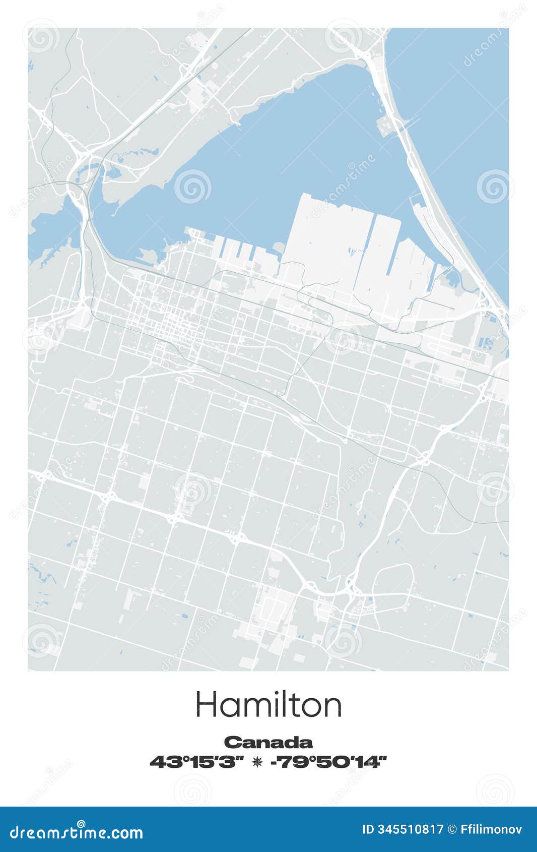 Hamilton Canada Map Vector Infographics Template | CartoonDealer.com ...