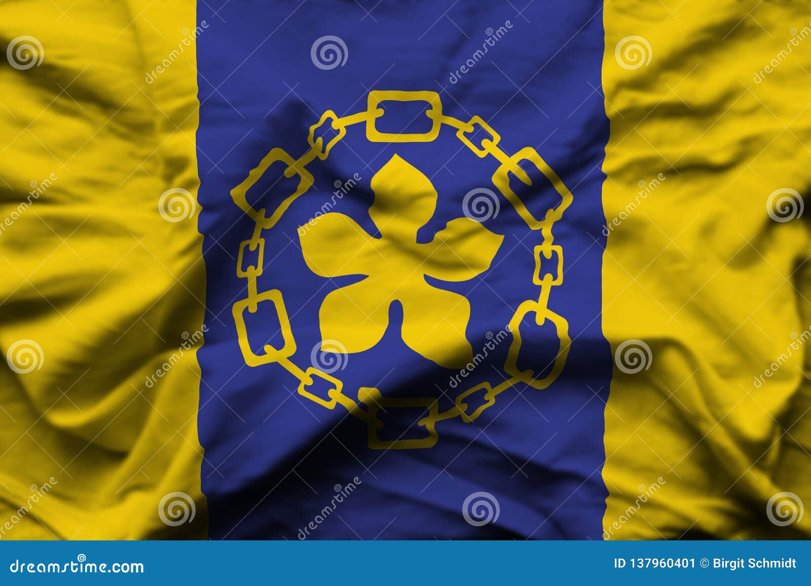 Hamilton Realistic Flag Illustration. Stock Illustration - Illustration ...