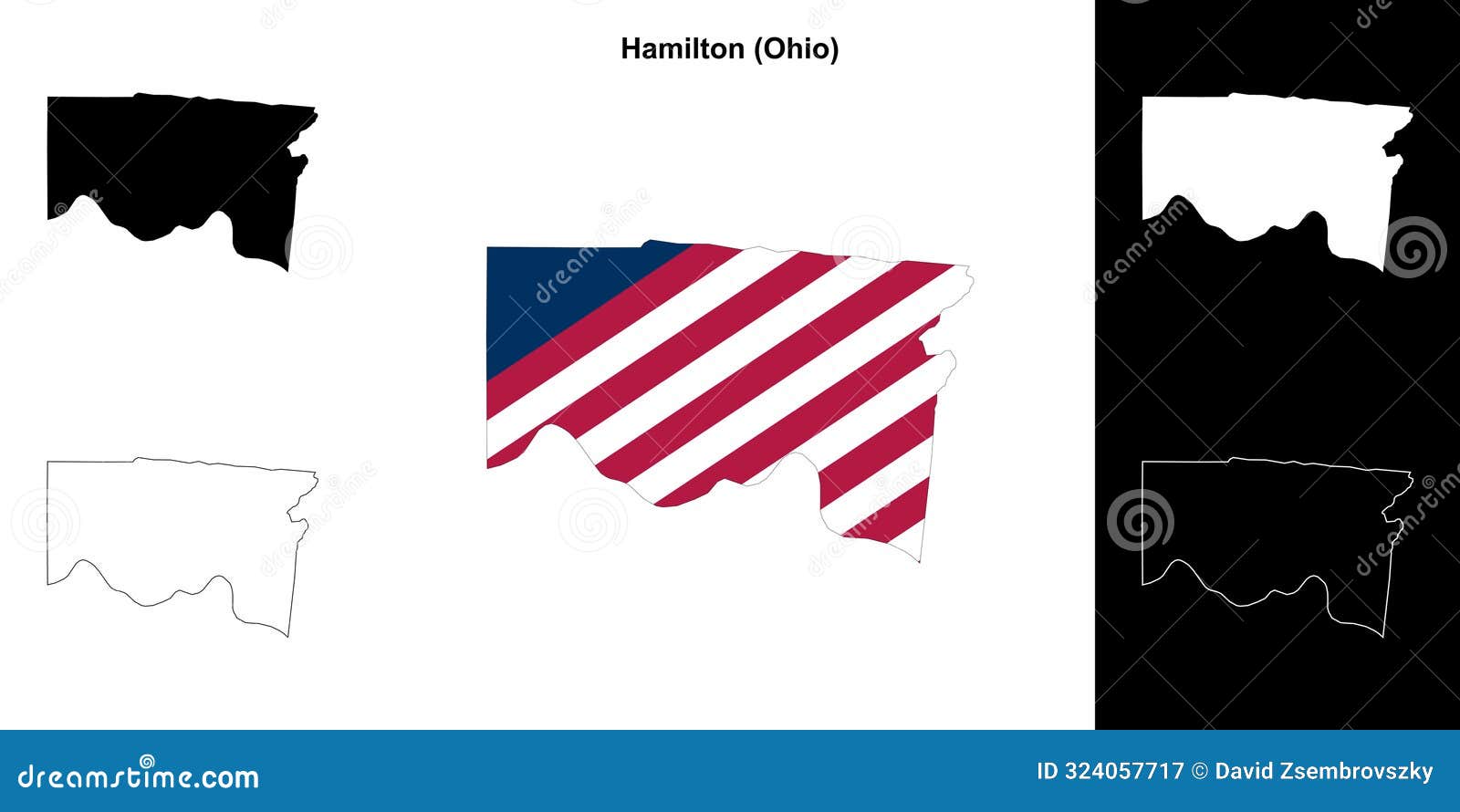 Hamilton Outline Map Royalty-Free Stock Photography | CartoonDealer.com ...