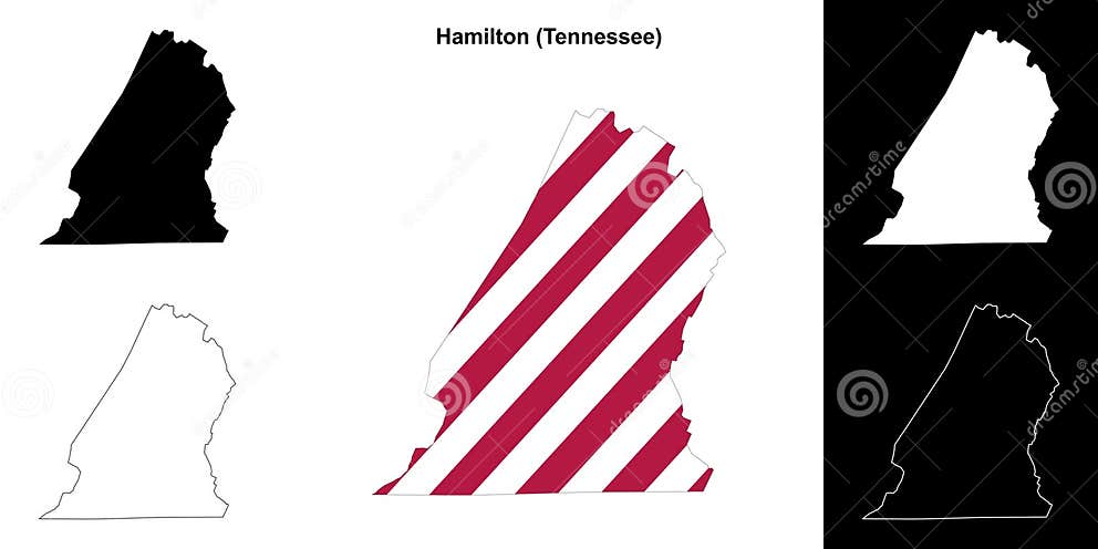 Hamilton outline map stock illustration. Illustration of vector - 324137008