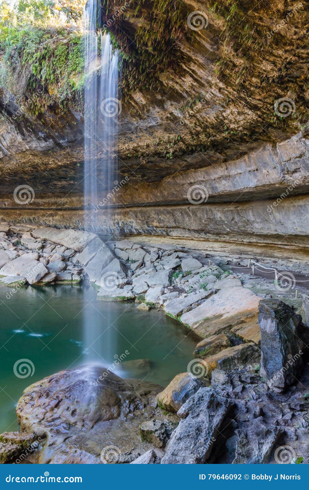Hamilton Pool Under the Waterfall Stock Photo - Image of hamilton ...