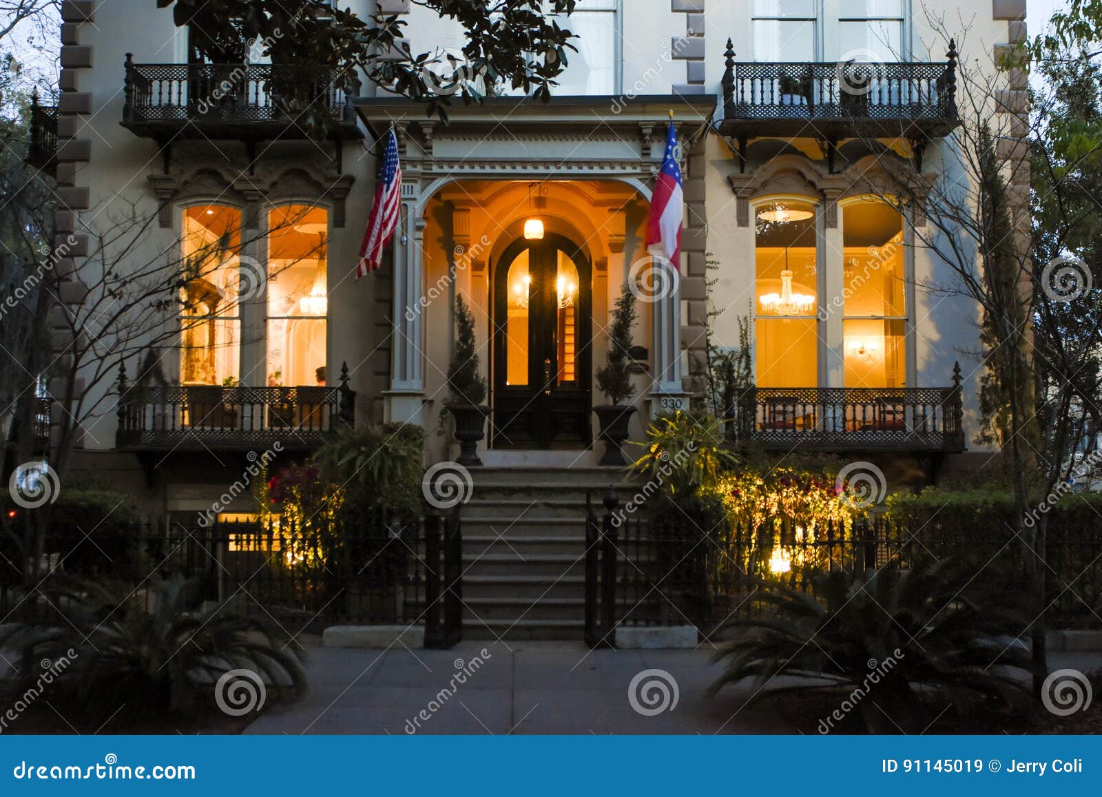 Hamilton-Turner Inn, Savannah, GA. Editorial Stock Image - Image of ...