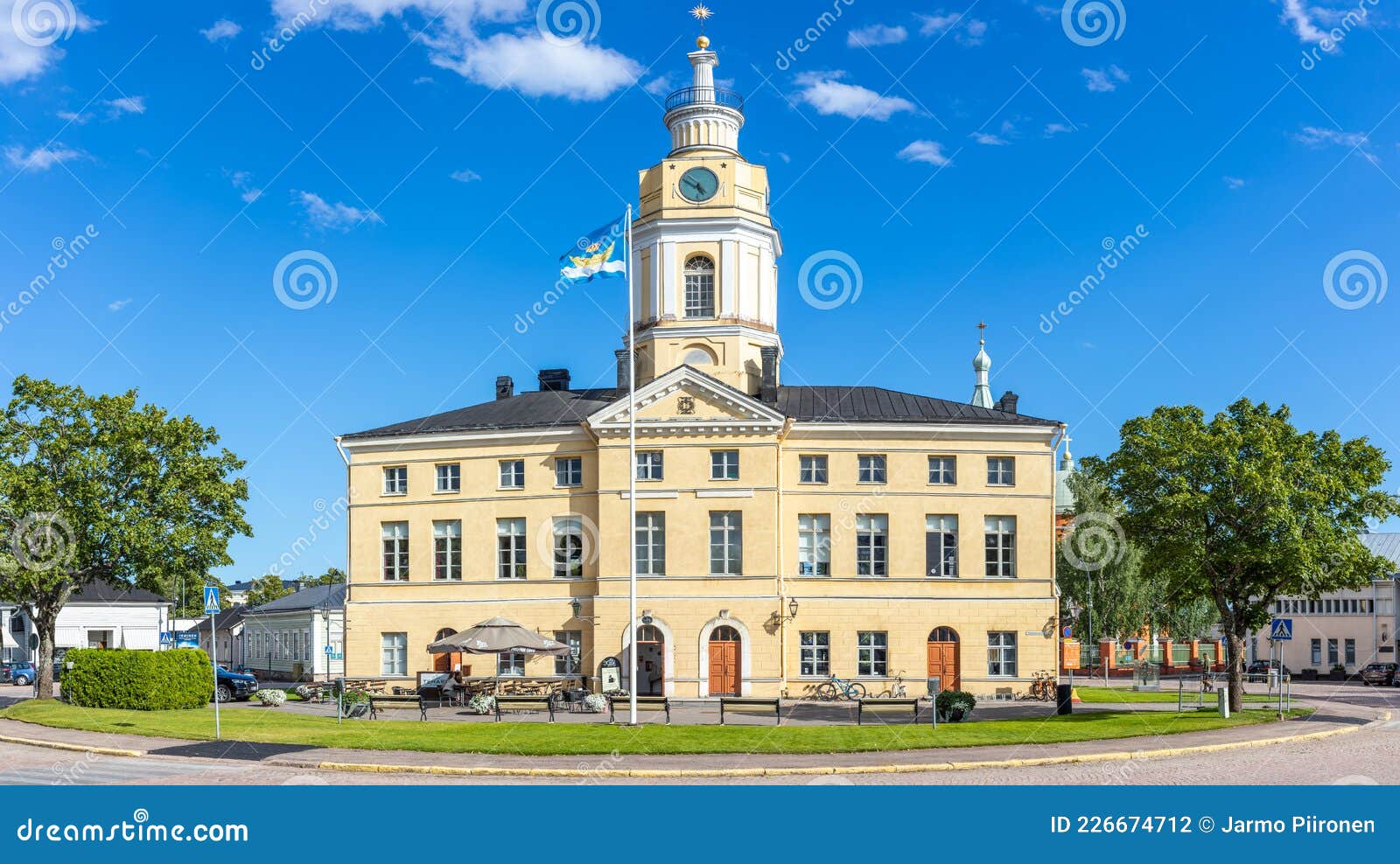 The Old Town Hall Building in the Central Square of Old Town of Hamina ...