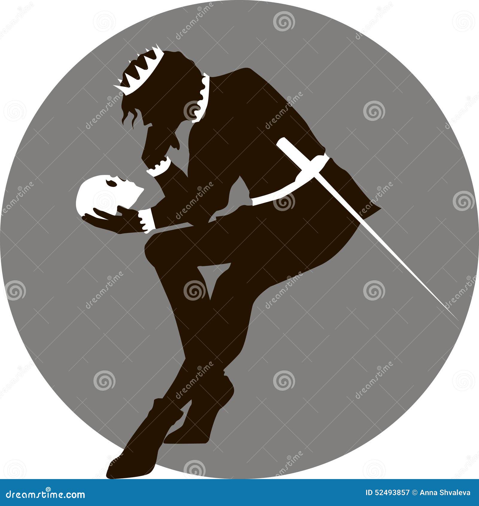 Hamlet ilustração do vetor. Ilustração de vetor, preto - 52493857