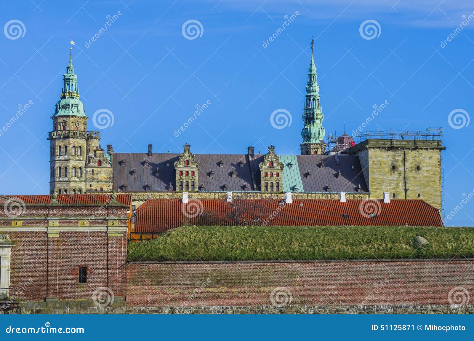 Hamlet S Castle of Kronborg in Denmark Stock Image - Image of exterior ...