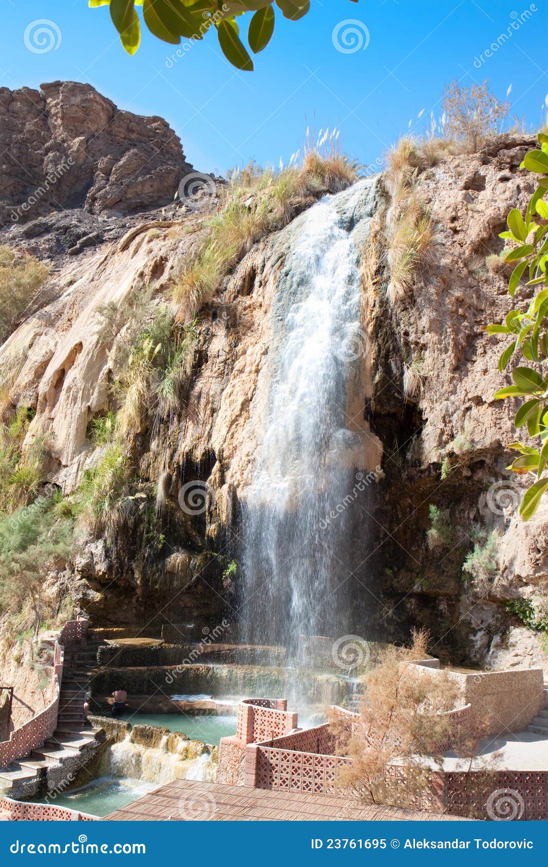 Hammamat Ma in Hot Springs in Jordan Stock Image - Image of green ...