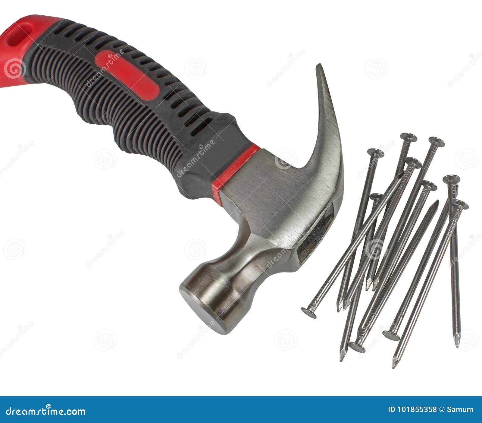 Hammaren spikar arkivfoto. Bild av bygga, reparation - 101855358