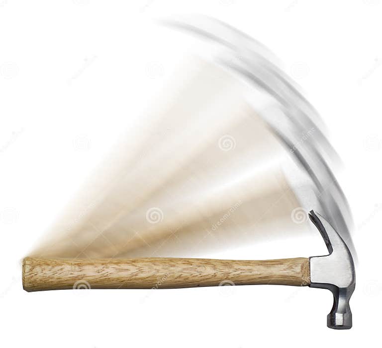 Hammer in action stock image. Image of hardware, metal - 596073