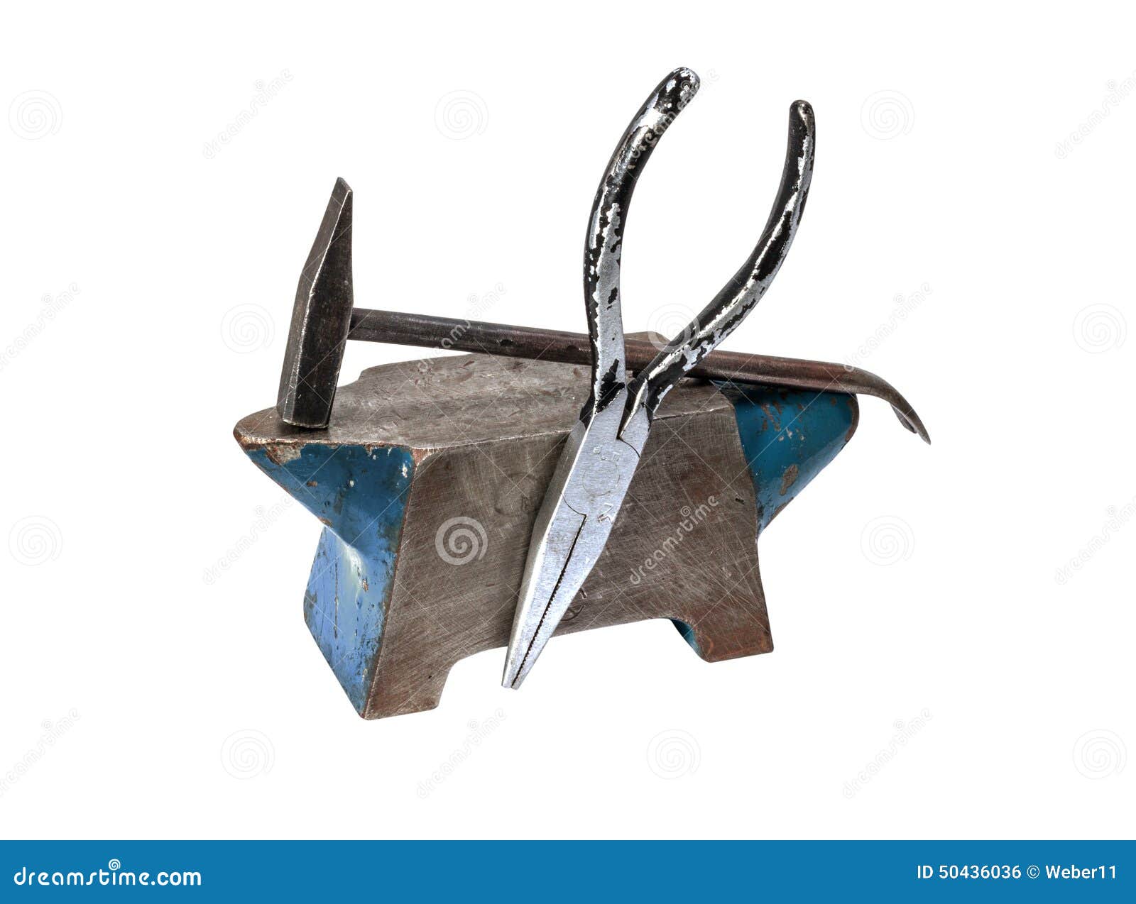 Hammer Anvil With Iron Stick Stock Photo | CartoonDealer.com #80048034