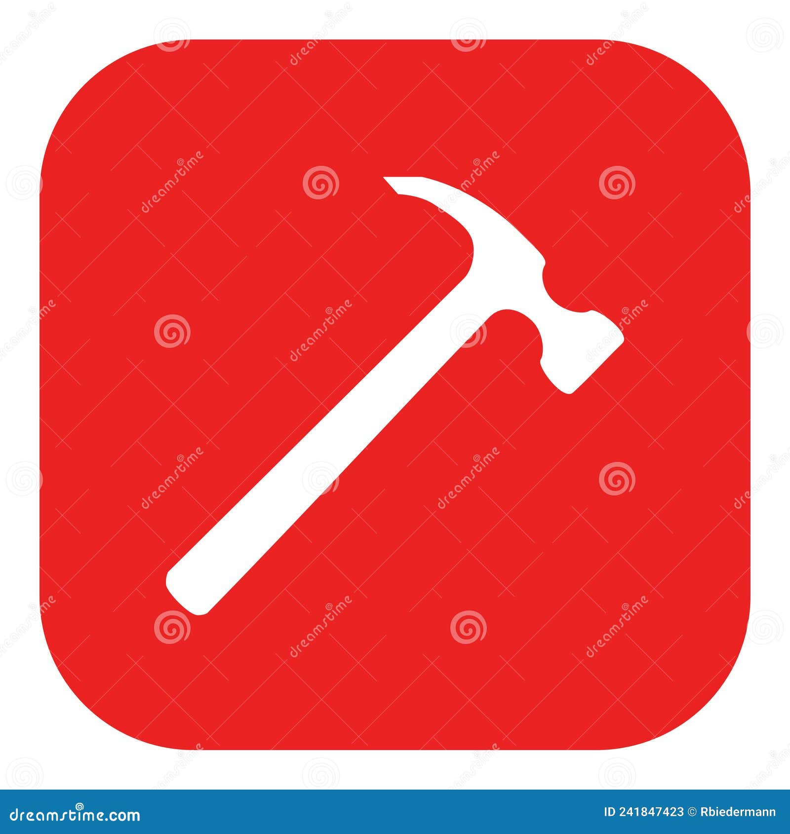 Hammer and app icon stock vector. Illustration of construction - 241847423