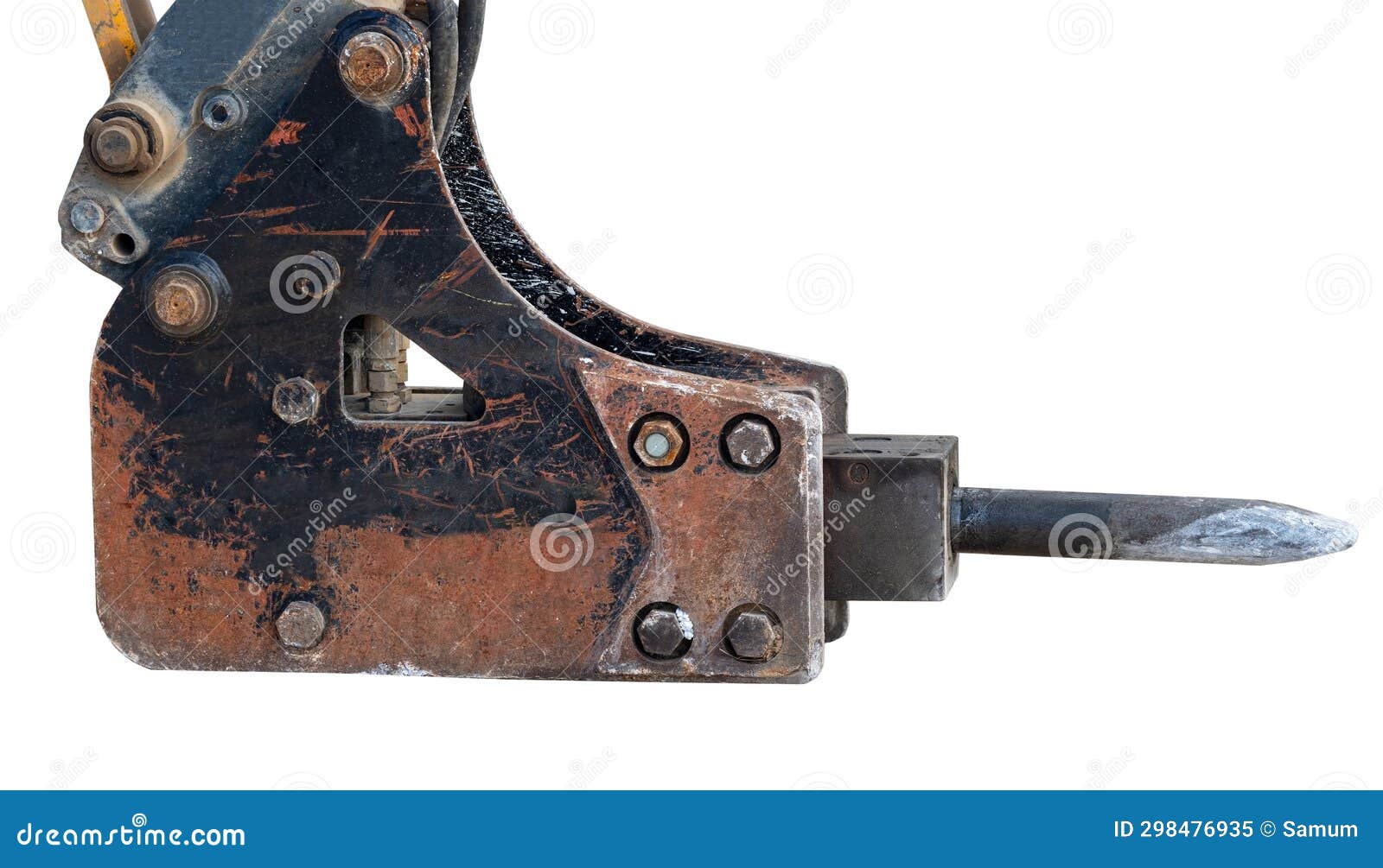 Hammer Attached Equipment for Drilling and Breaking Stock Image - Image ...