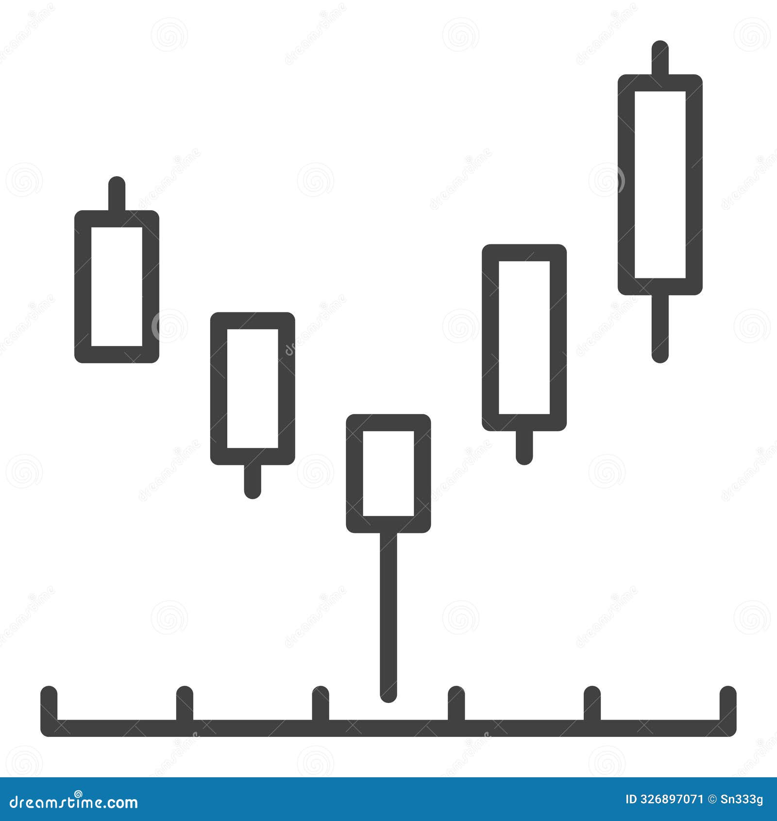 Hammer Candlestick Chart Vector Linear Icon or Symbol Stock ...
