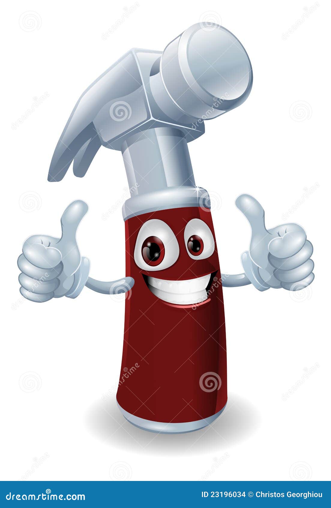 Hammer cartoon character stock vector. Illustration of gloves - 23196034