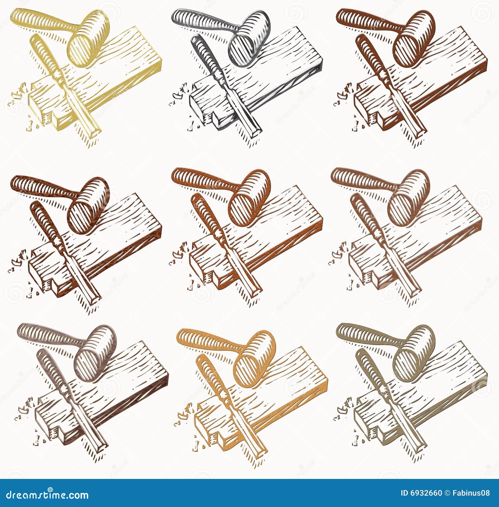 Hammer and chisel stock illustration. Illustration of rock - 6932660