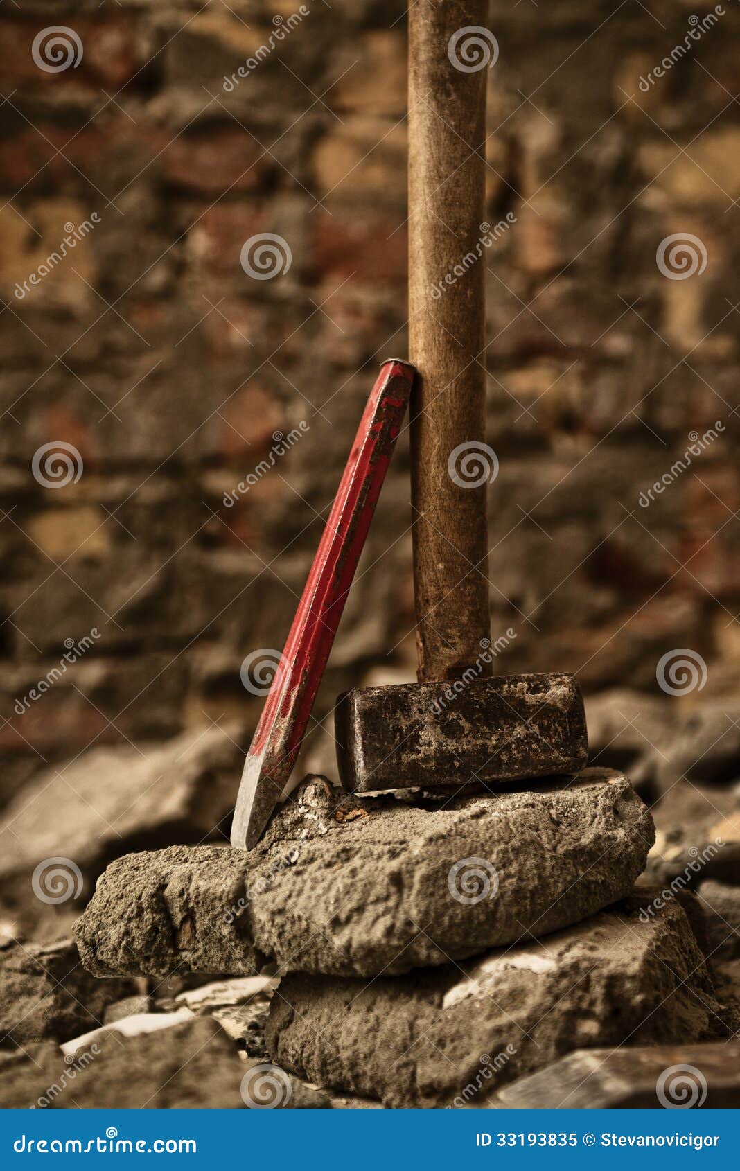 Hammer and chisel stock image. Image of interior, hand - 33193835