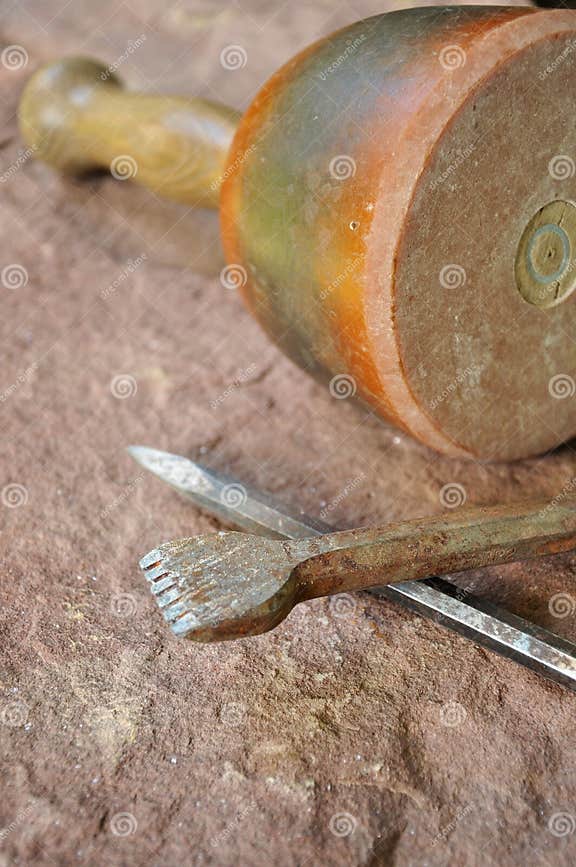 Hammer and chisel stock photo. Image of dirty, dusty - 37568100