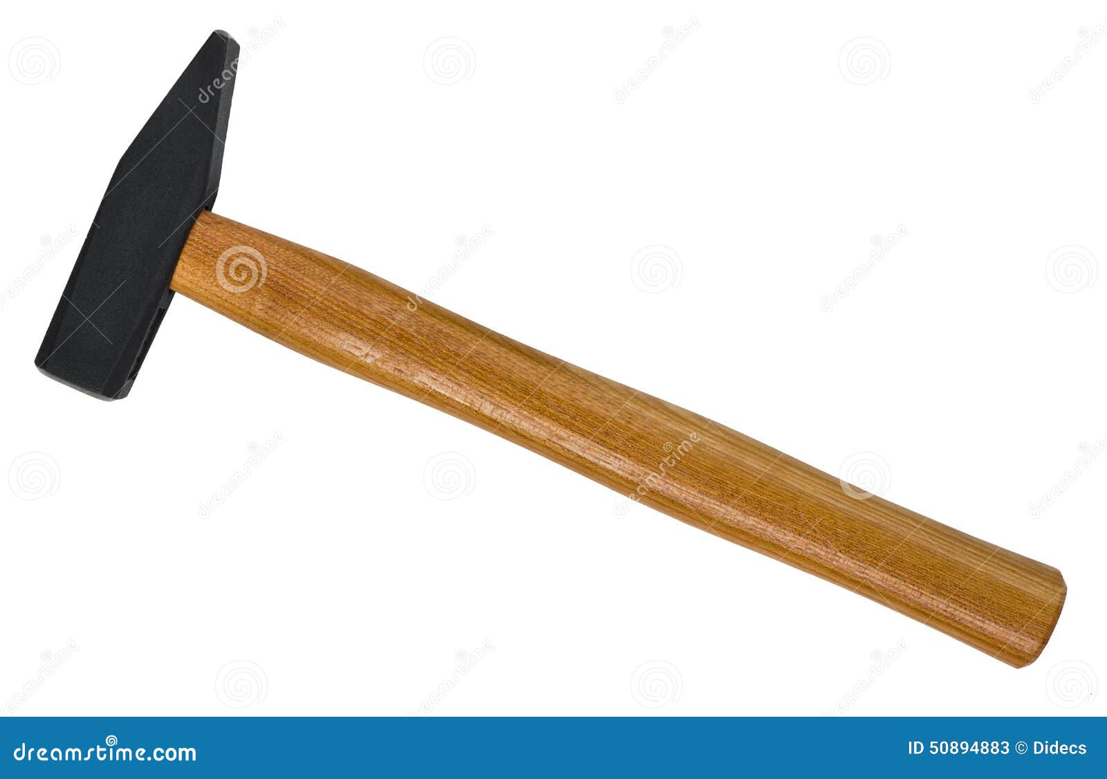 Hammer with Classic Wooden Handle Isolated on White Stock Image - Image ...