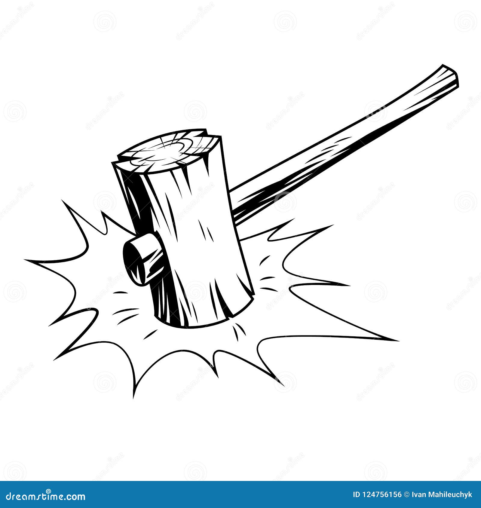 Crazy Hammer Character Cartoon Emoticon | CartoonDealer.com #100162517